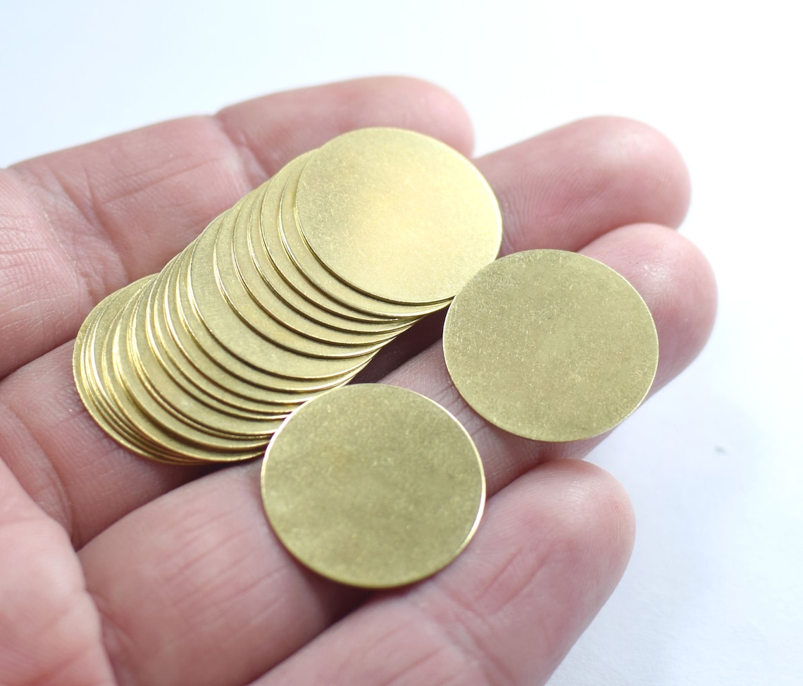 Raw Brass Stamping Disc Round No Holes Findings 0.5 X 20 - Etsy