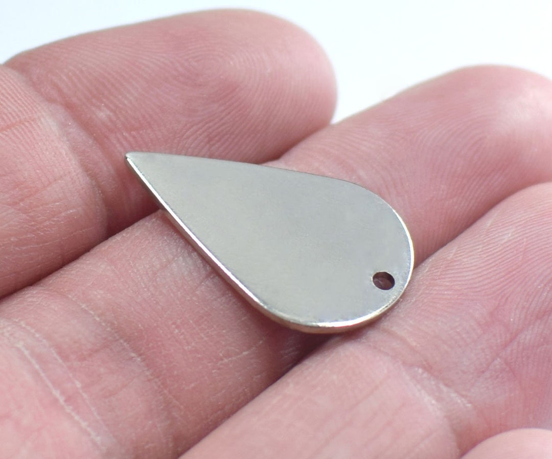 0.8 X 15 X 23 Mm , Silver Tone Drop Shape Charms 1 Hole - Etsy Australia
