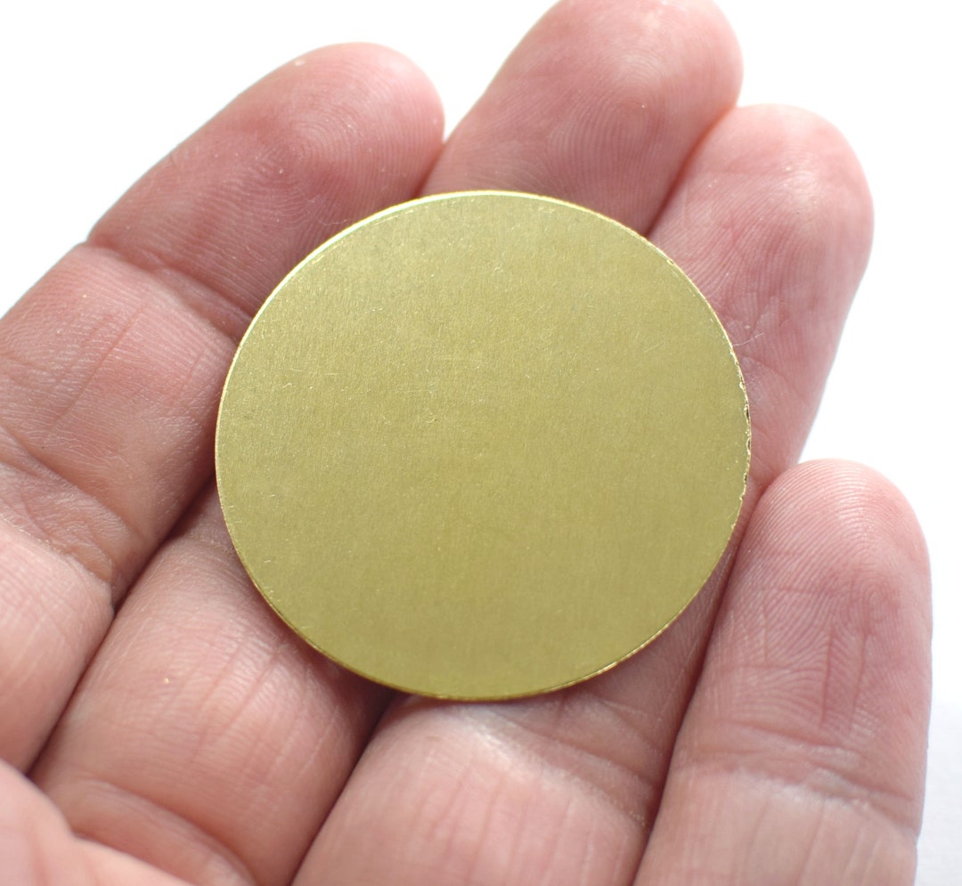 0.5 X 35 Mm , Raw Brass Round Stamping Disc Findings ( No Hole ) - Etsy