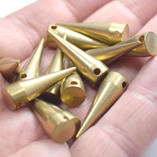 8 X 30 Mm Raw Brass Solid İndustrial Spike Findings Charms - Etsy