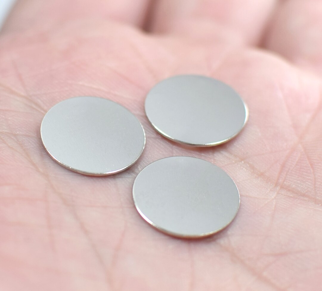 0.5 X 14 Mm , Silver Color Stamping Disc - Round ( No Hole ) Findings ...