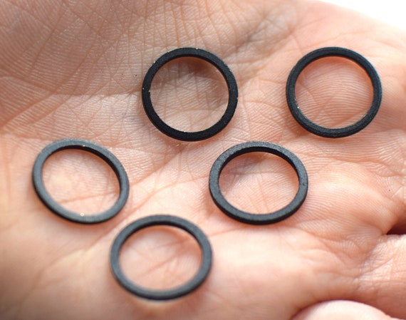 Black Color Round Ring Charms Round Circle 1 X 12 Mm | Etsy