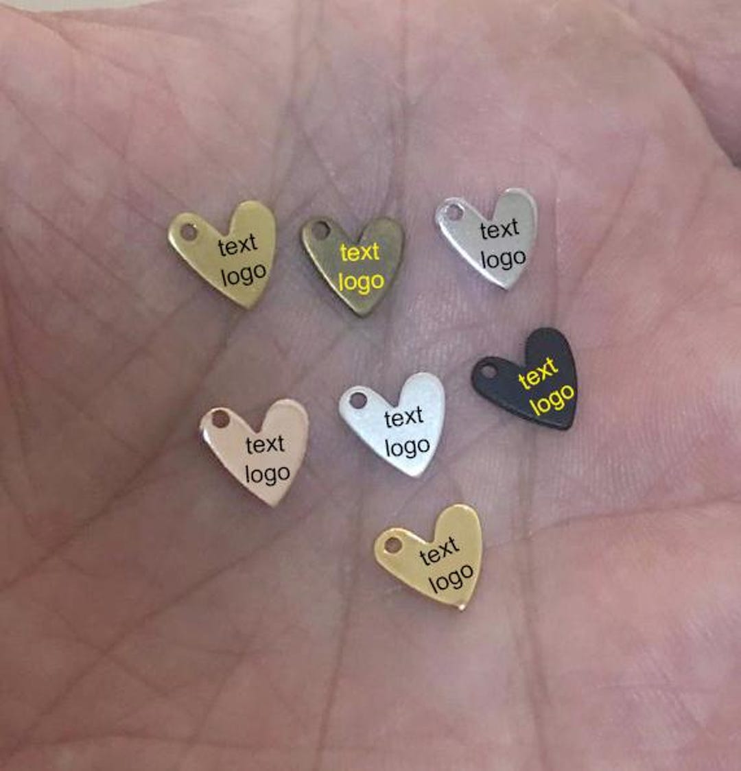 Custom Jewelry Heart Logo Charms -personalized Logo Heart Charms ...