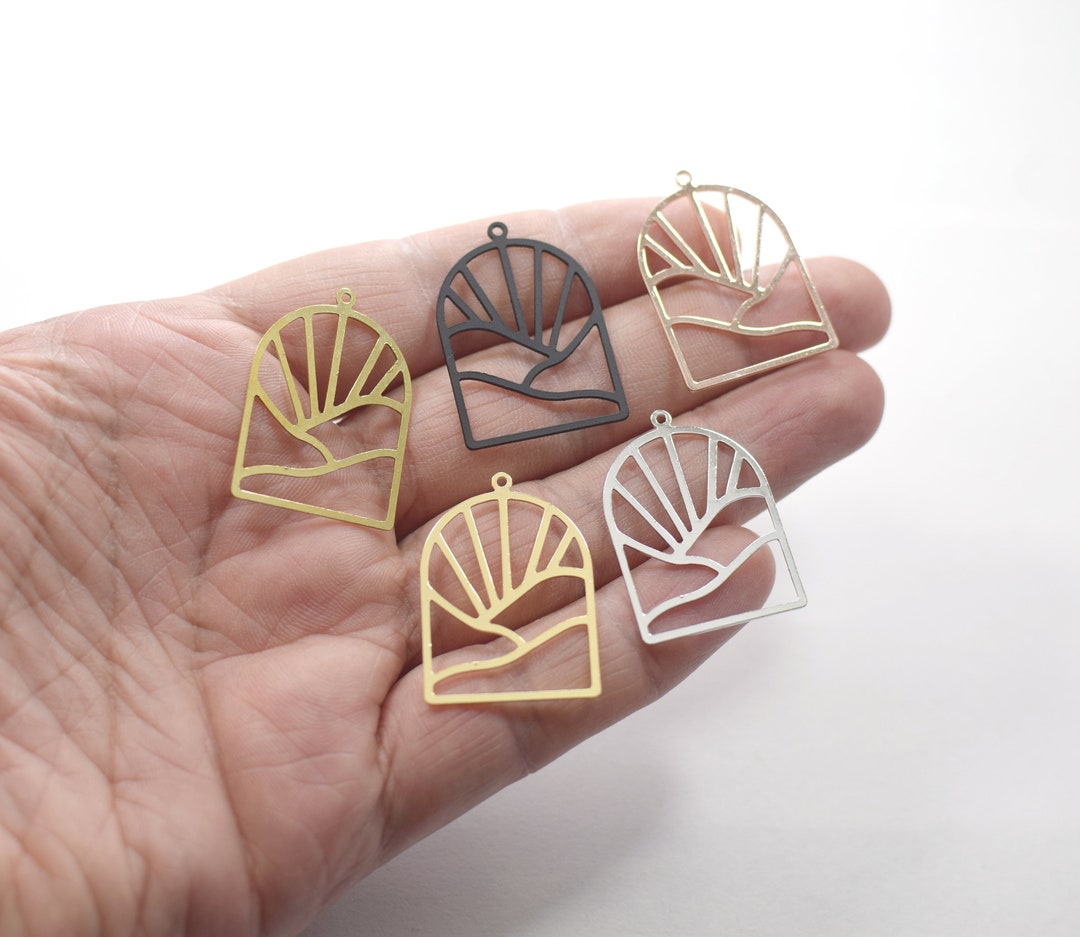 0.6 X 23 X 32 Mm , Laser Cut D Shape Charms , Earring Findings - L90 - Etsy