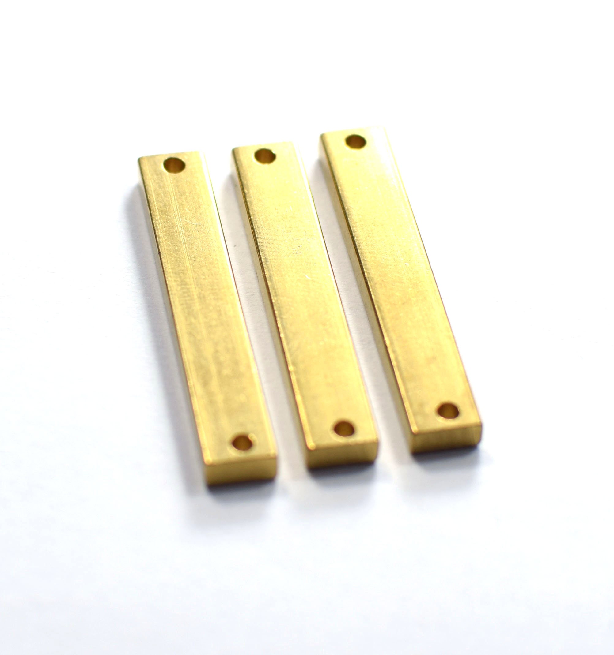 Brass Rectangle Bar Geometric 2 Hole Rectangle Stick Bar | Etsy