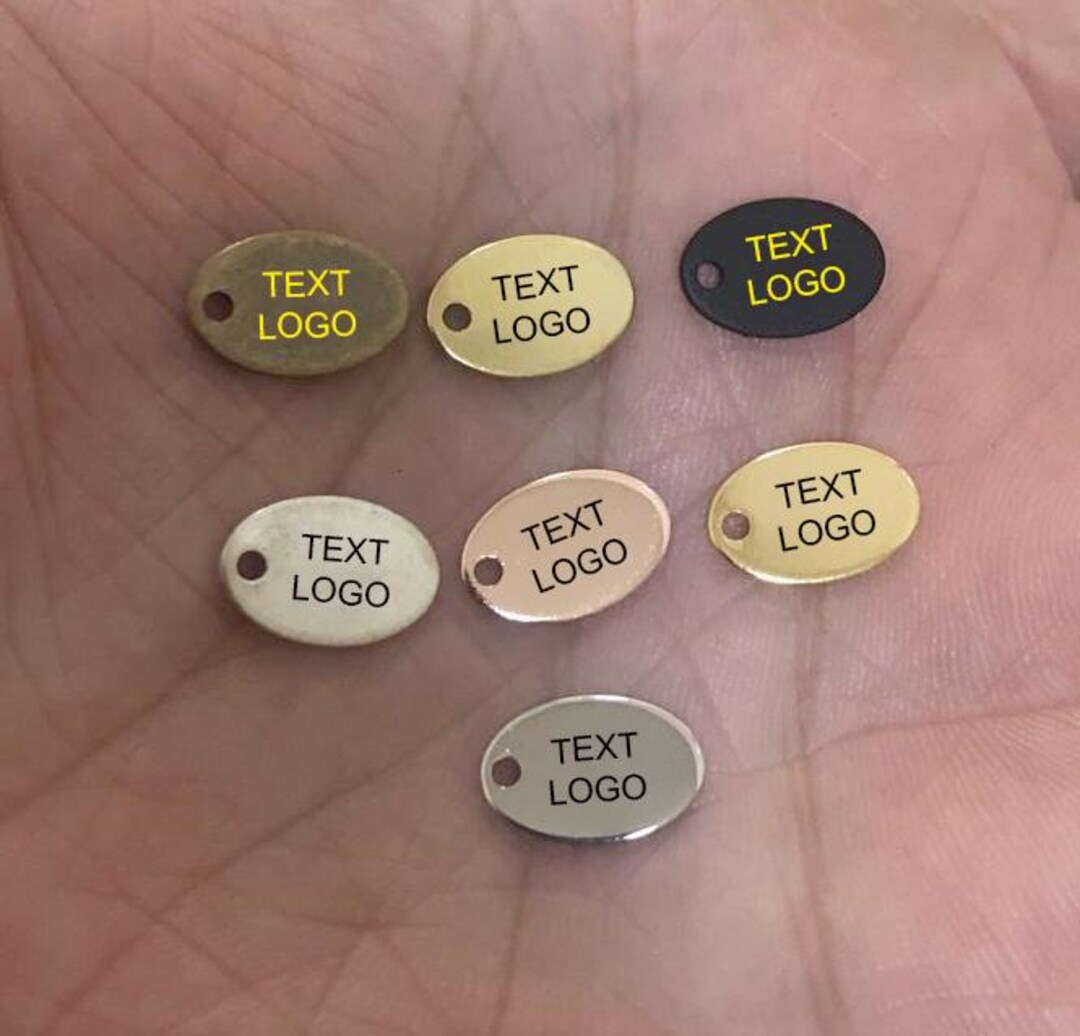 Custom Jewelry Logo Oval Charms -10 Pieces -personalized Logo Oval ...