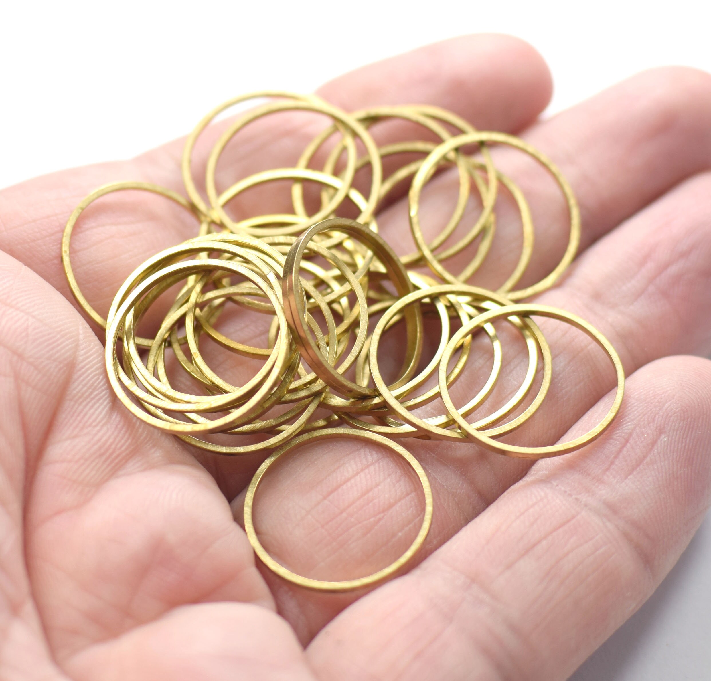 1 x 18 mm Raw Brass Round Ring Findings | Etsy