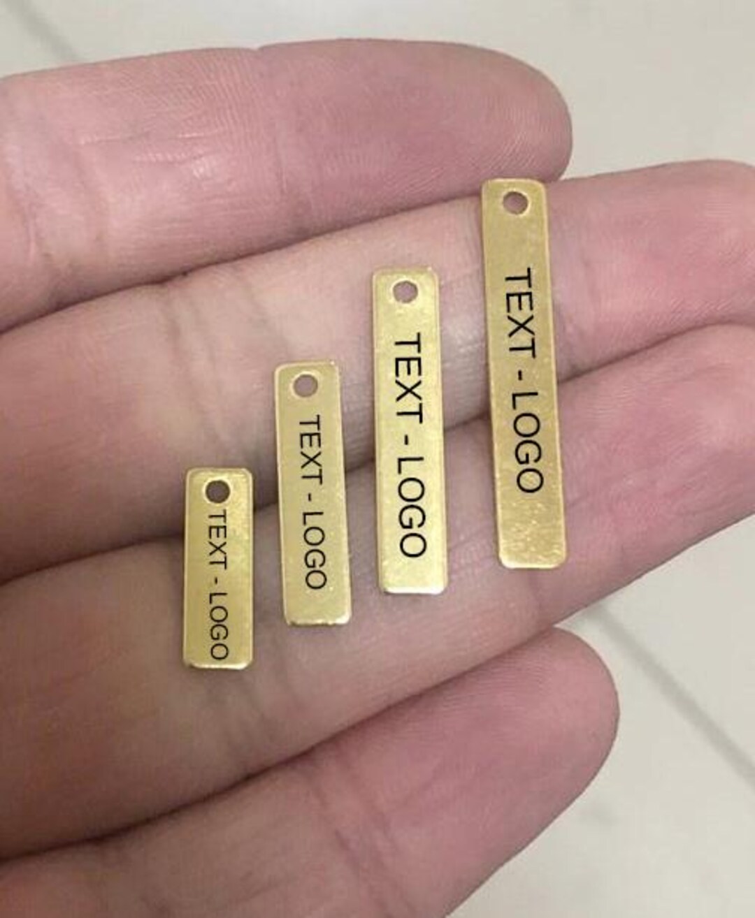 Custom Laser Engraved Charms ,25 Pieces- Rectangle Raw Brass Jewelry ...