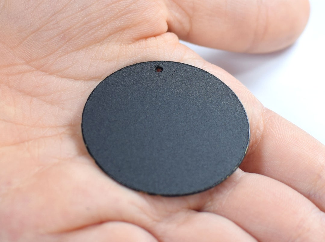 Black Color Stamping Disc - Round 1 Hole Findings , 0.5 X 32 Mm - Etsy
