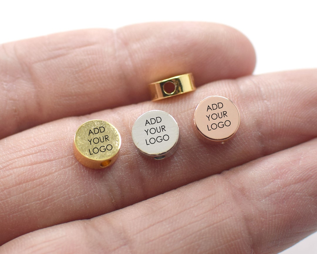2.5 X 8 Mm Solid Circle , Laser Engraved Beads , Laser Logo Beads ...