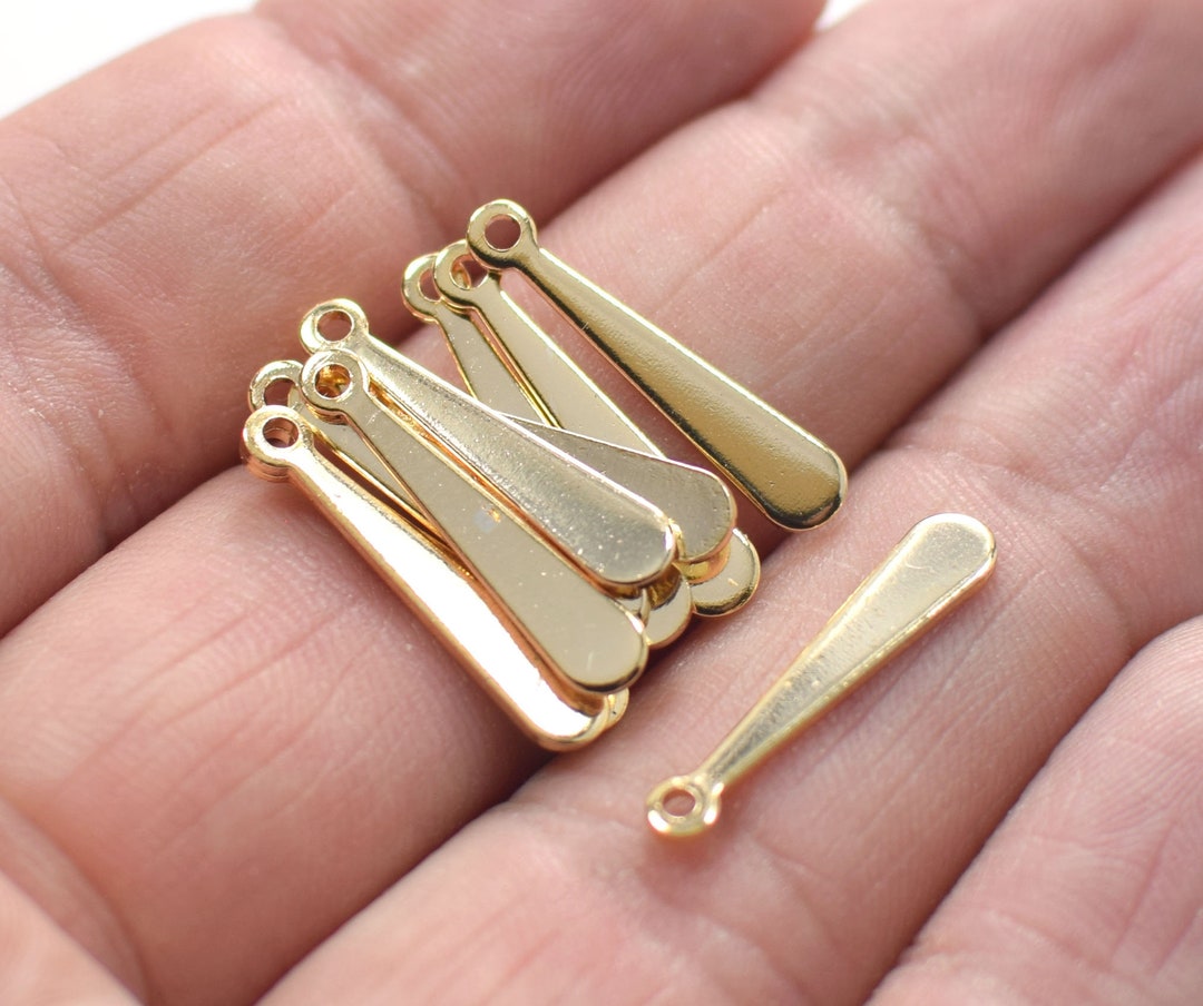 4 X 20 Mm , 24K Shiny Gold Plated Baseball Bat Charms - NF0047 - Etsy