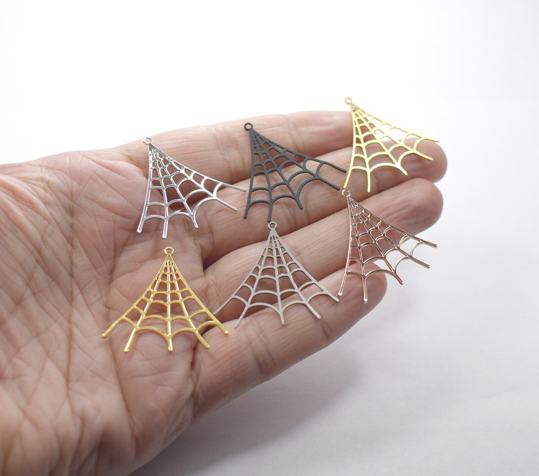 0.6 X 31 X 32 Mm , Laser Cut Spider Web Charms , Earring Findings - L26 ...