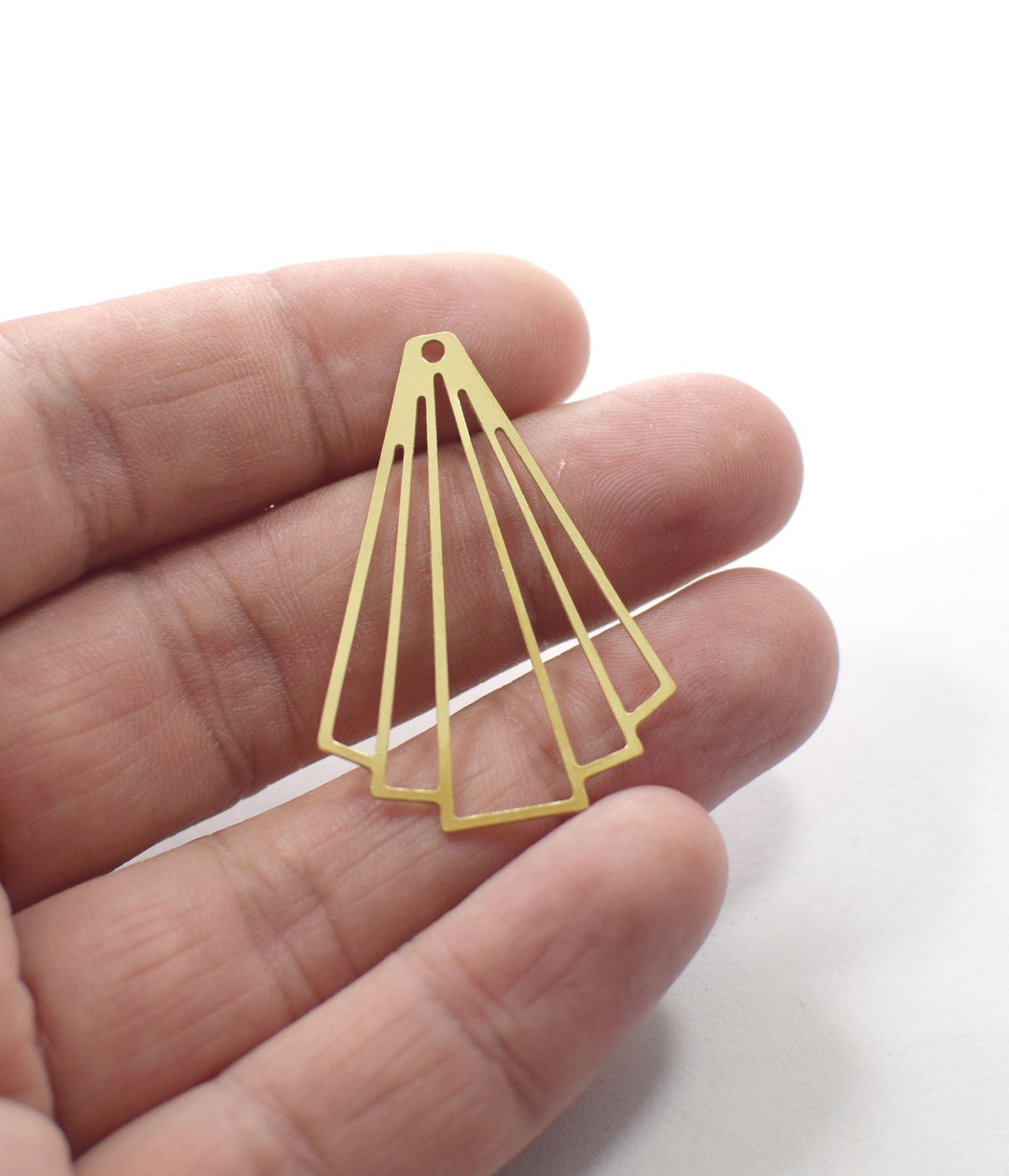 0.6 X 27 X 40 Mm , Laser Cut Triangle Shape Charms, Earring Findings ...