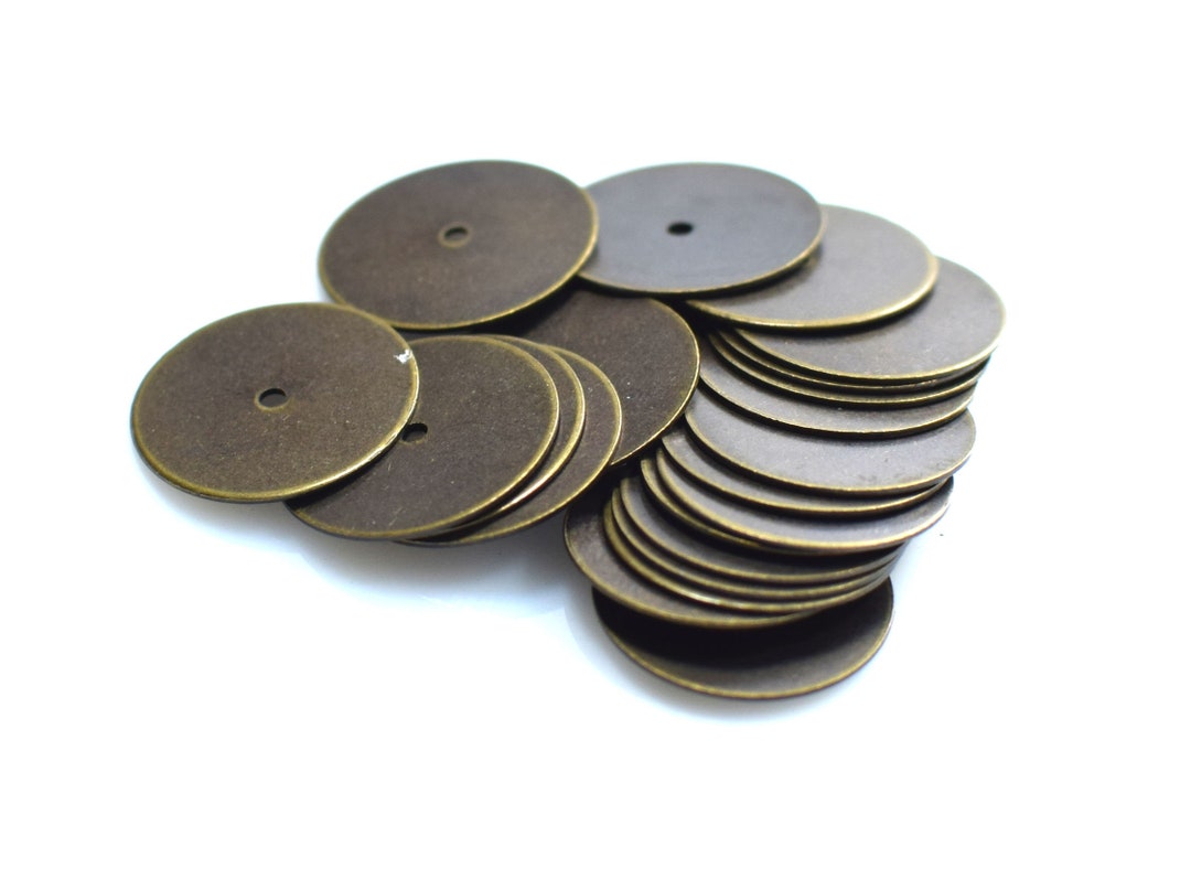 Antique Bronze Round Middle Hole Disc - Round Disc - 0.5 X 16 Mm - Etsy