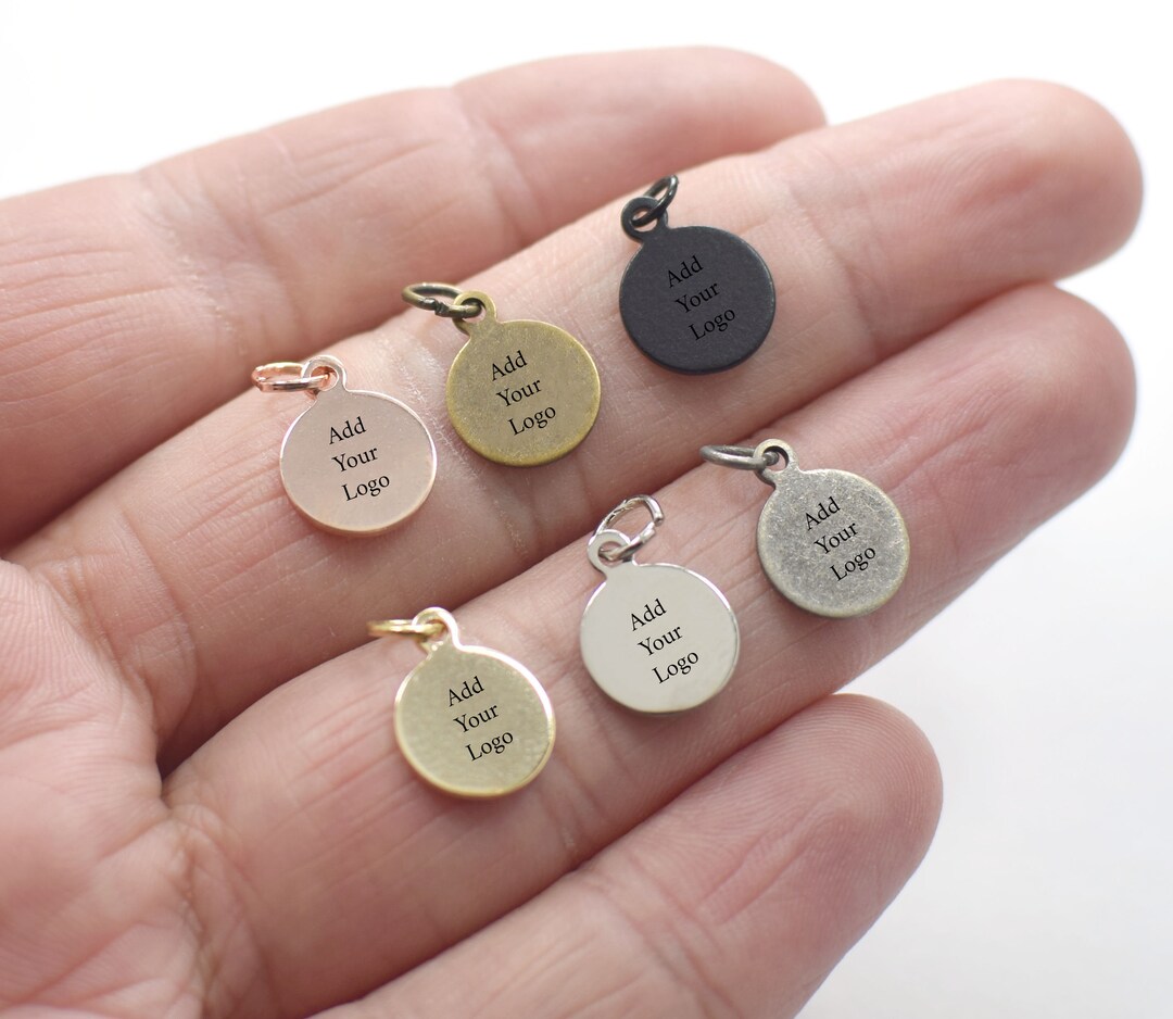 Custom Jewelry Logo Charms personalized Logo Charms jewelry Tag Charms ...