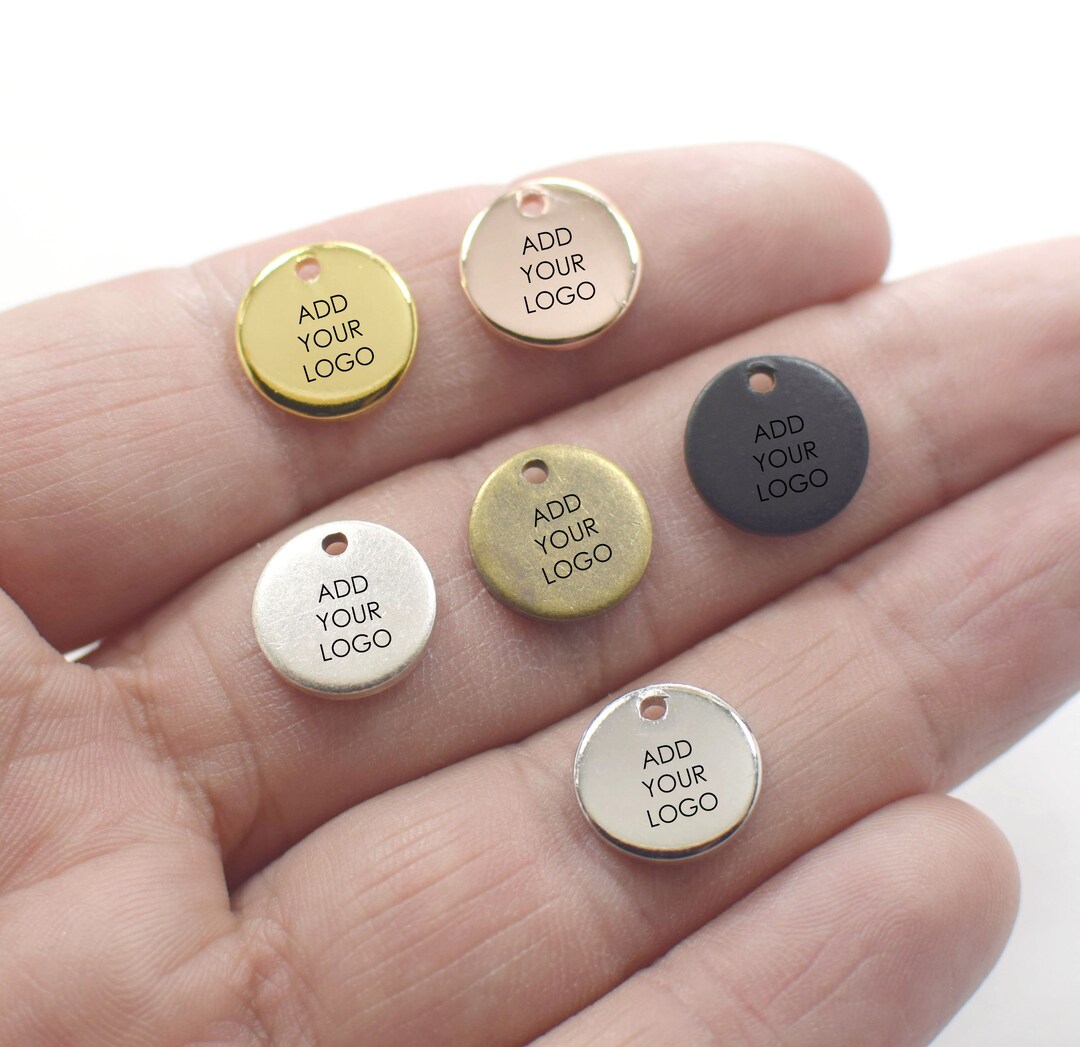 Custom Jewelry Logo Charms -personalized Round Logo Charms -jewelry Tag ...