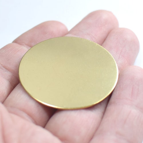 Raw Brass Stamping Disc Round No Holes Findings 0.5 X 20 - Etsy