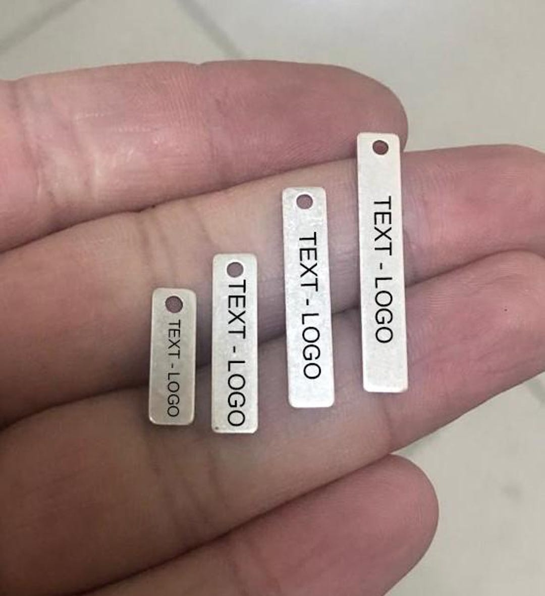 Custom Laser Engraved Charms ,25 Pieces- Rectangle Antique Silver ...