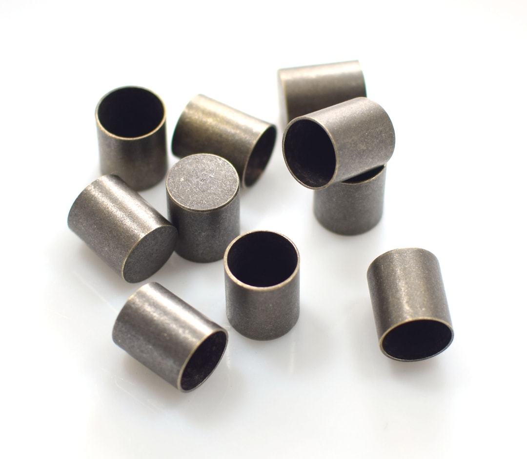 10 X 12 Mm , Antique Brass Round Cord End Caps - Hole 9.2 Mm - Etsy