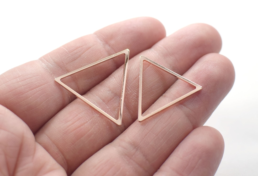 Rose Gold Plated Triangle Ring Shape Findings - Etsy