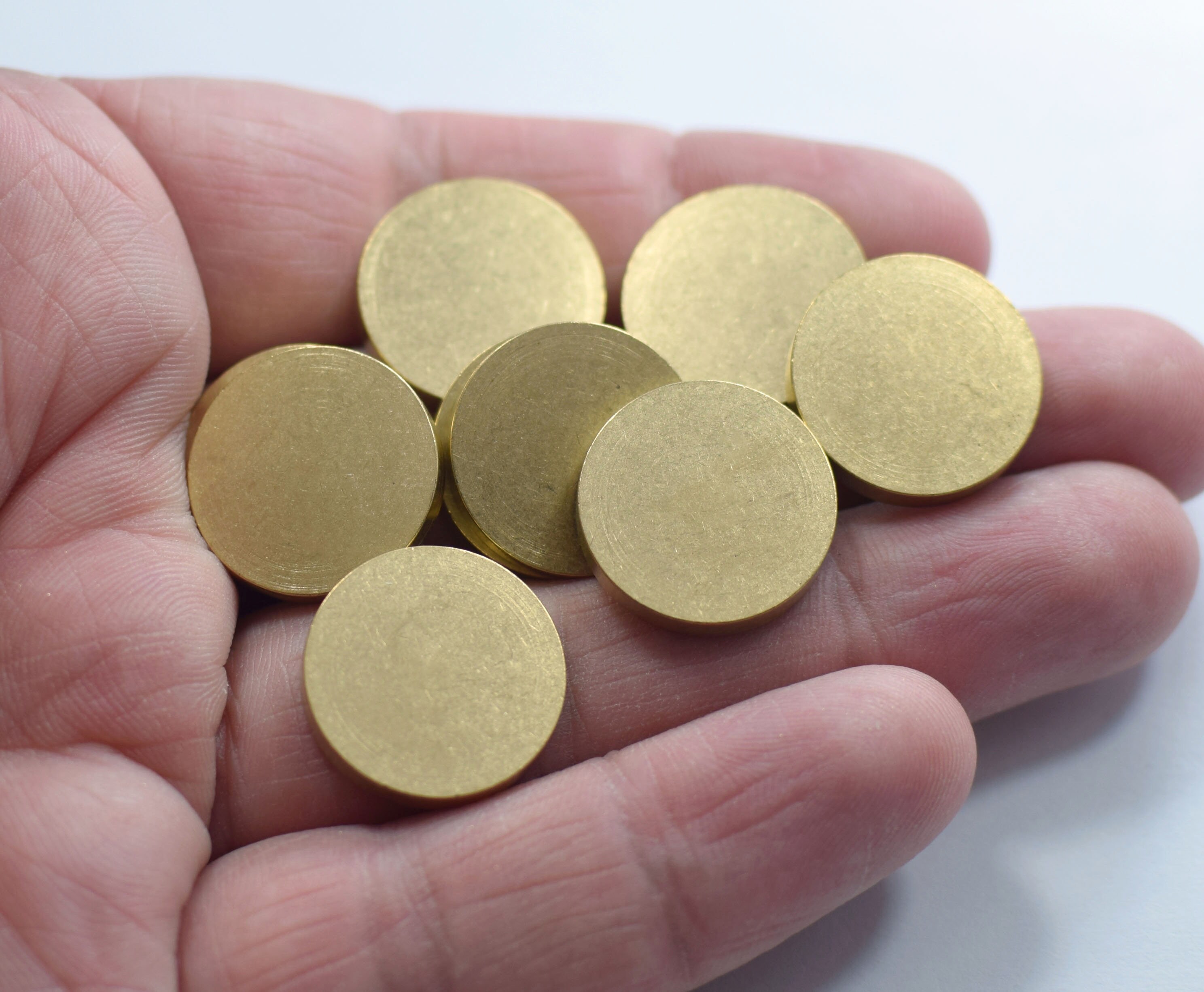 Raw Brass Solid Round Shape Blanks - ( No Holes ) Findings , 3 X 18 Mm ...