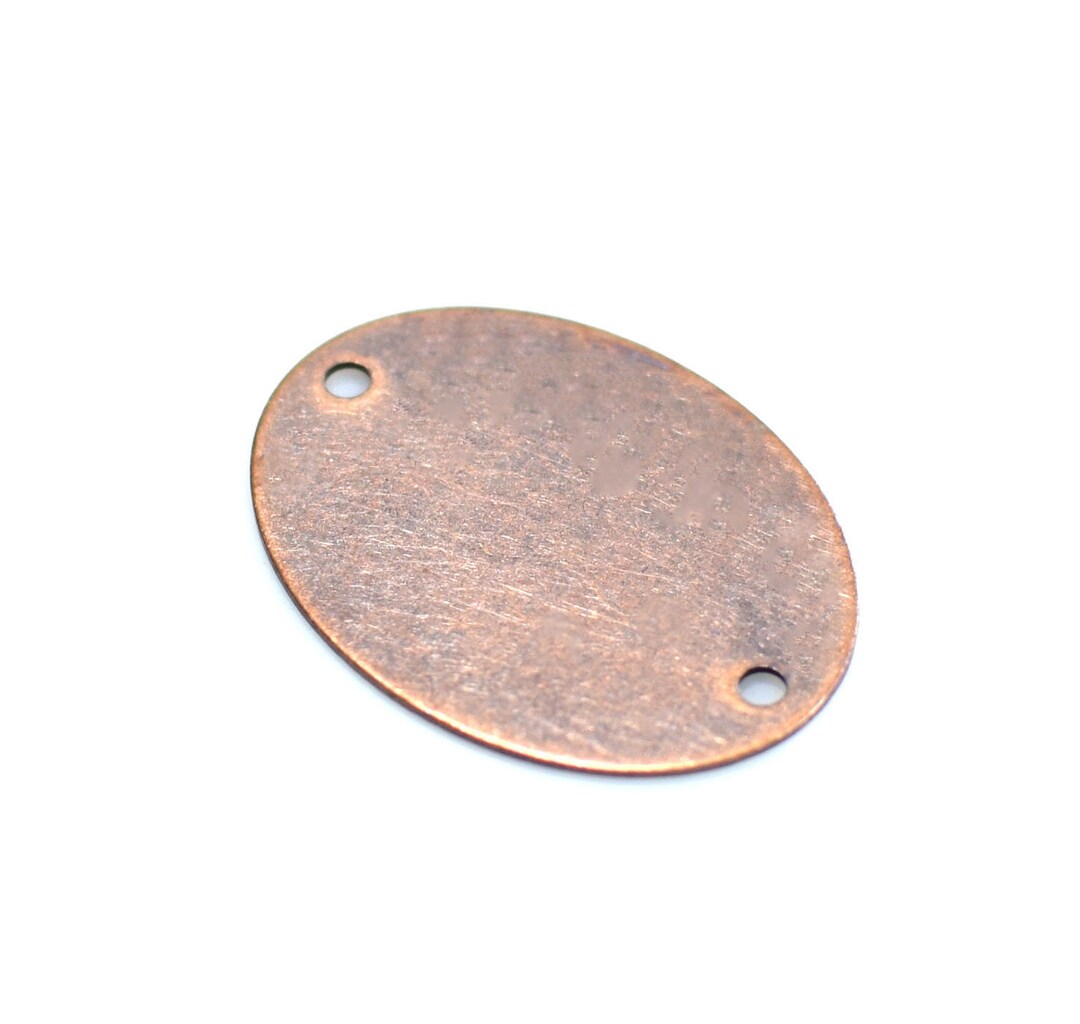 0.5 X 19 X 26 Mm , Antique Copper Oval Shape Charms - 2 Hole - Etsy