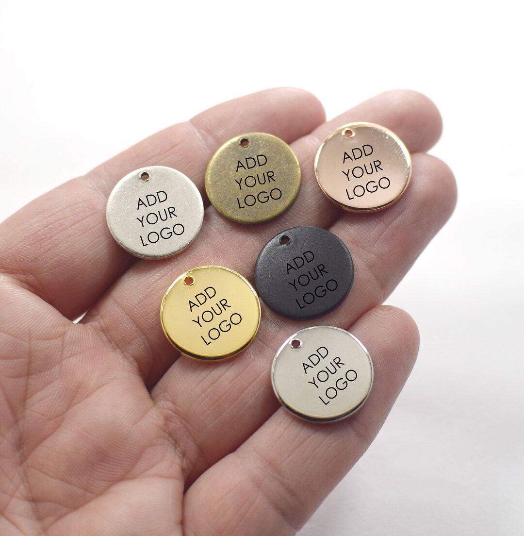 Custom Jewelry Logo Charms -personalized Round Logo Charms -jewelry Tag ...
