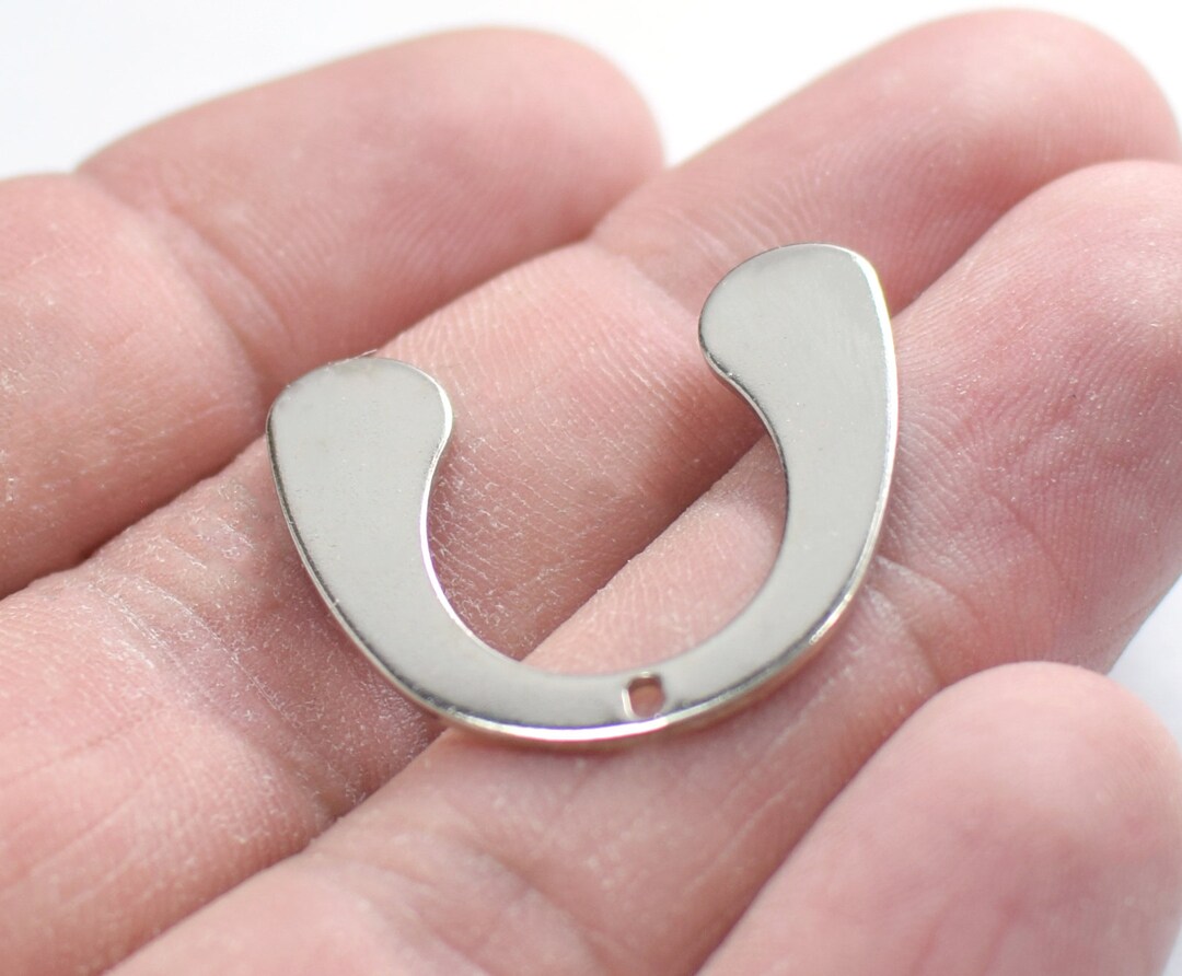 0.8 X 24 X 26 Mm, Silver Tone U Shape Charms - 1 Hole - Etsy