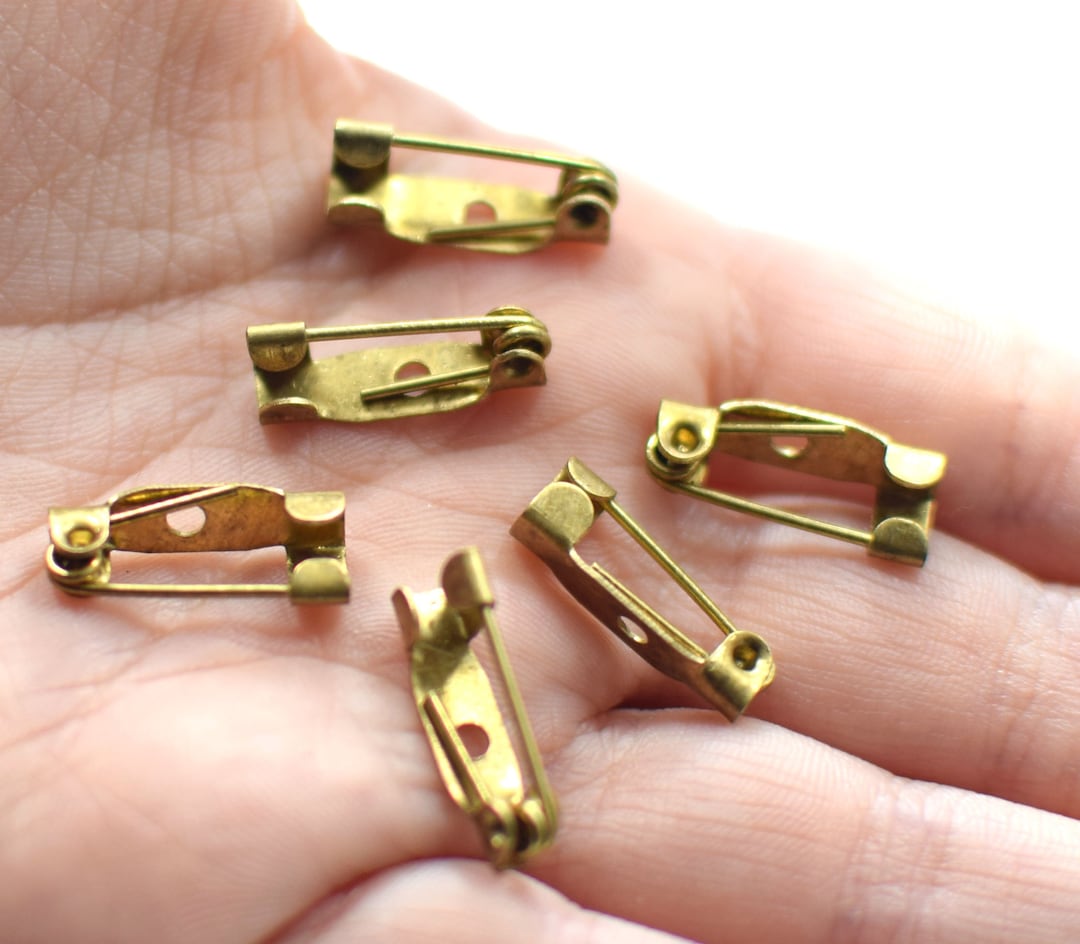 Raw Brass Brooch Pin Findings - 4 X 15 Mm - Etsy
