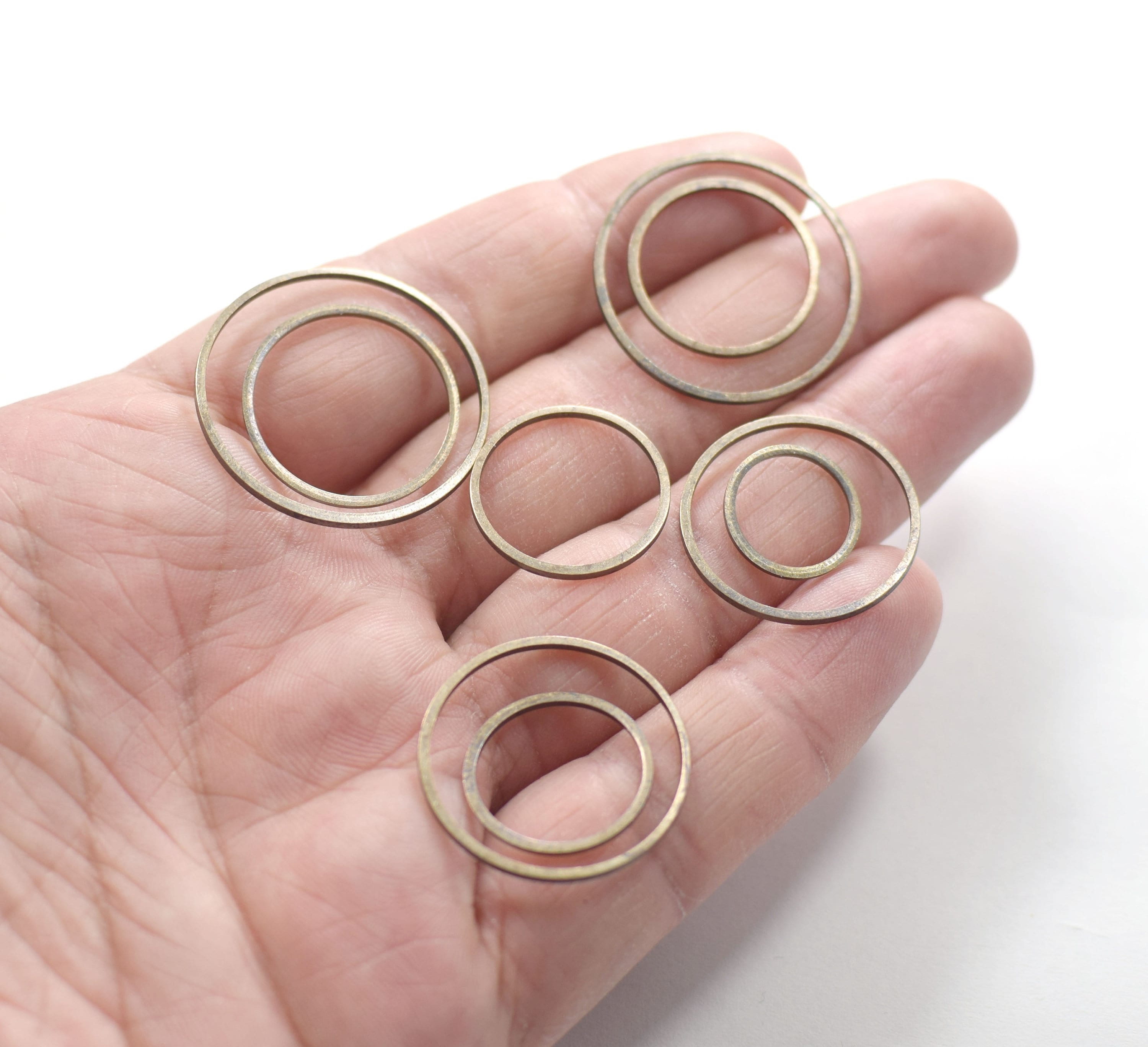 Antique Brass Round Ring Shape Findings | Etsy