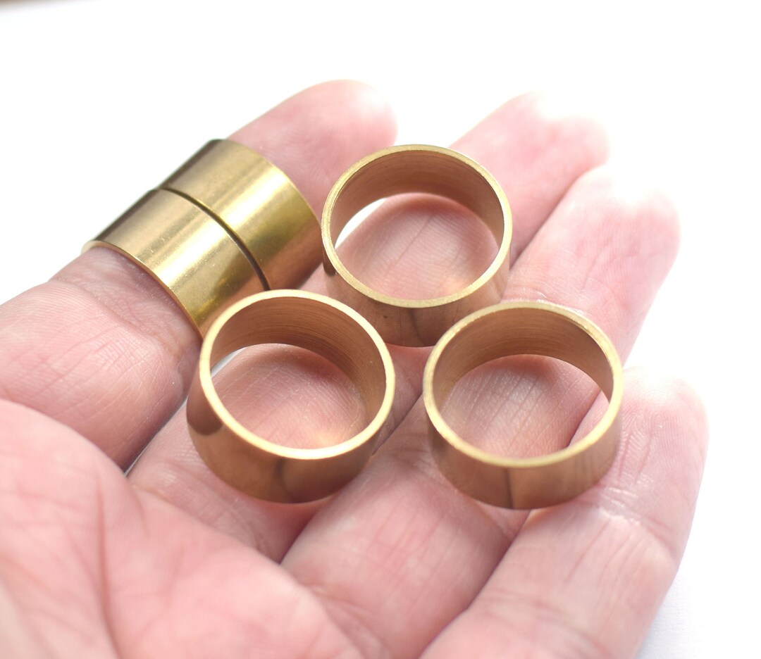 Raw Brass Round Ring Charms - 21 Mm Diameter -19 Mm Hole - 10 Mm Width ...