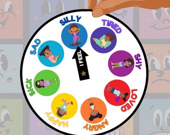 Feelings Wheel Emotions Wheel Printable 5 SELECTIONS - Etsy