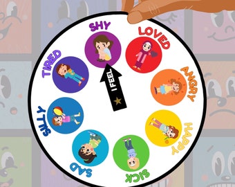 EMOTION WHEEL Digital Emotion Printable 128 Emotions for Naming ...