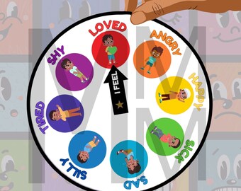 EMOTION WHEEL Digital Emotion Printable 128 Emotions for Naming ...