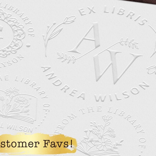 Book Embosser Custom Made for You to Personalize Library | Etsy