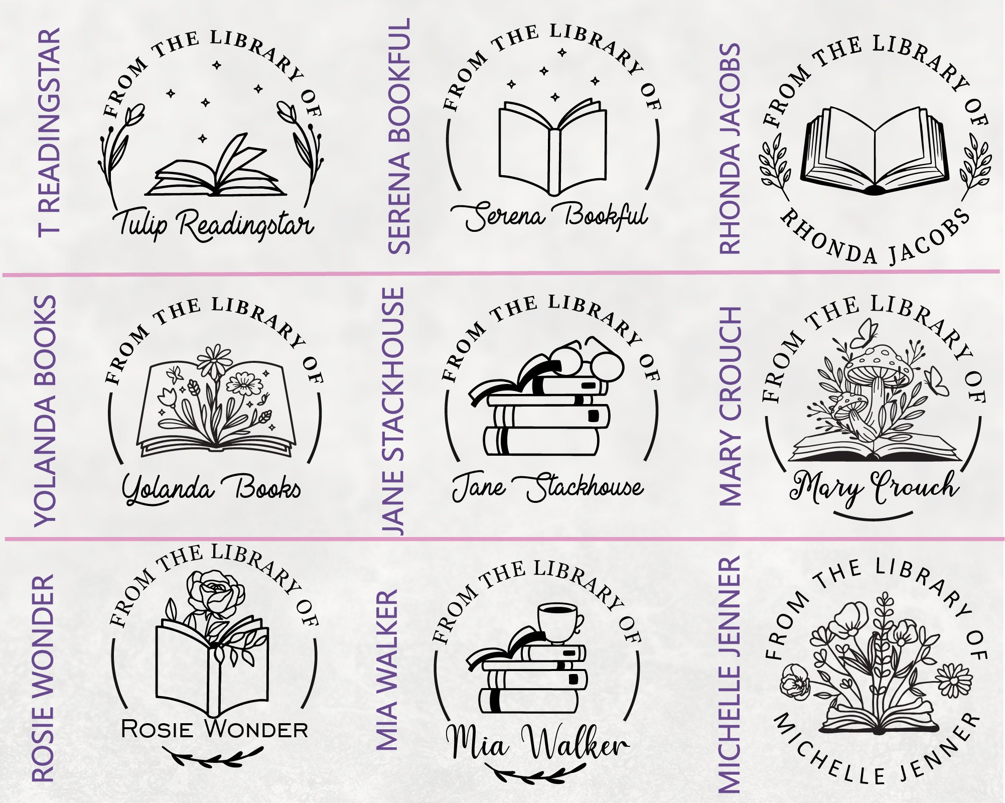 Book Embosser Personalized Stamp Custom Library Seal. This - Etsy