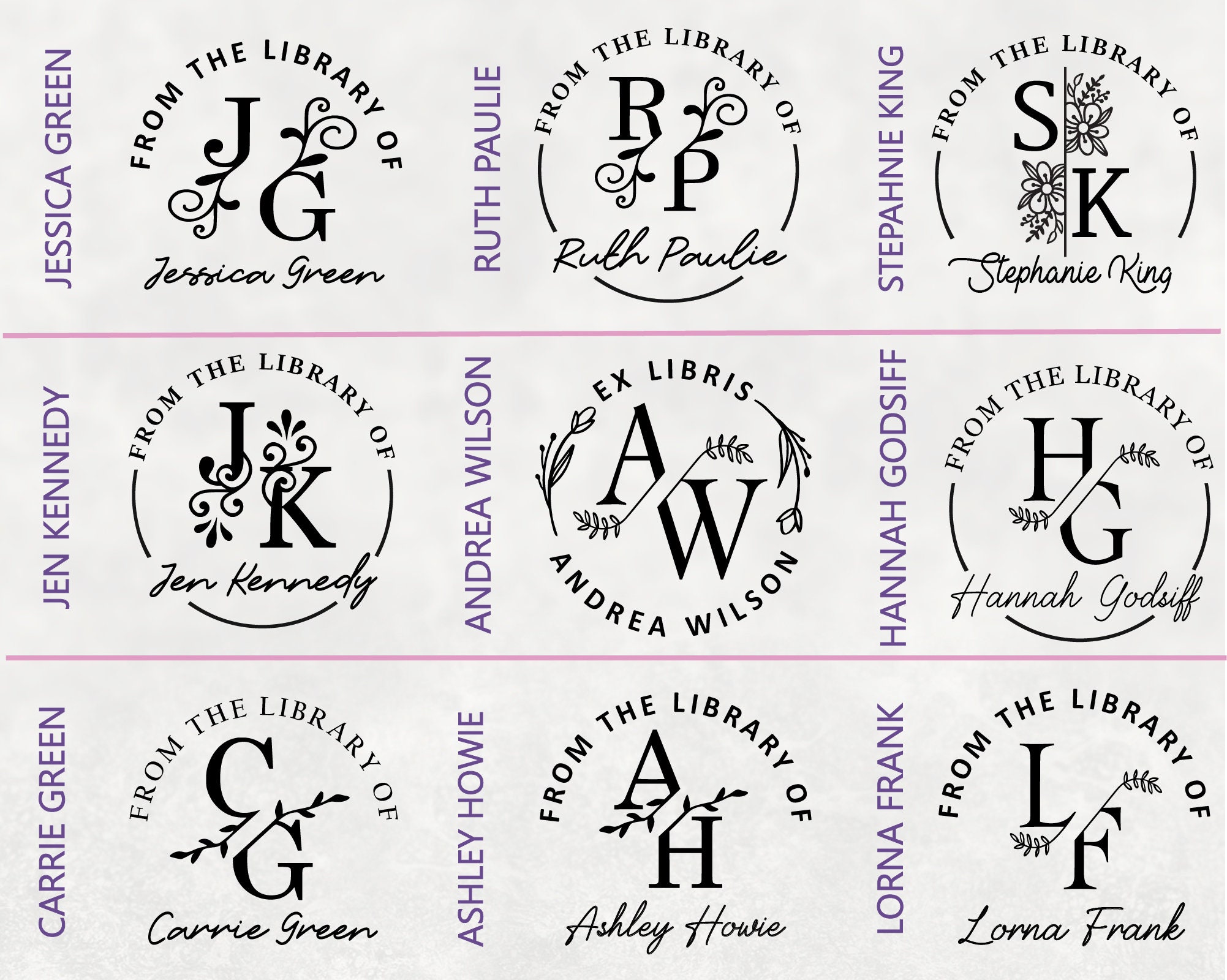 Book Embosser Custom Made From the Library of Book Stamp. Personalized ...