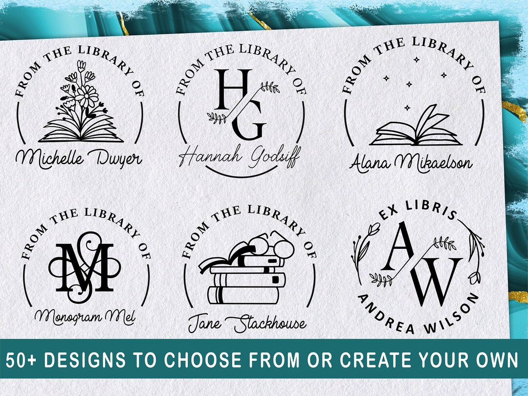 Book Stamper Custom Made From the Library of Book Stamp. Personalized ...