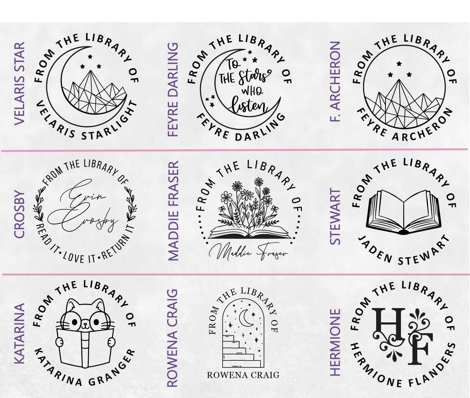Book Embosser Custom Made for You to Personalize Library - Etsy