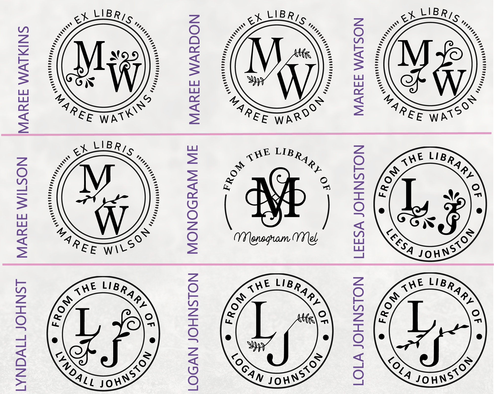 Book Stamper Custom Made From the Library of Book Stamp. Personalized ...