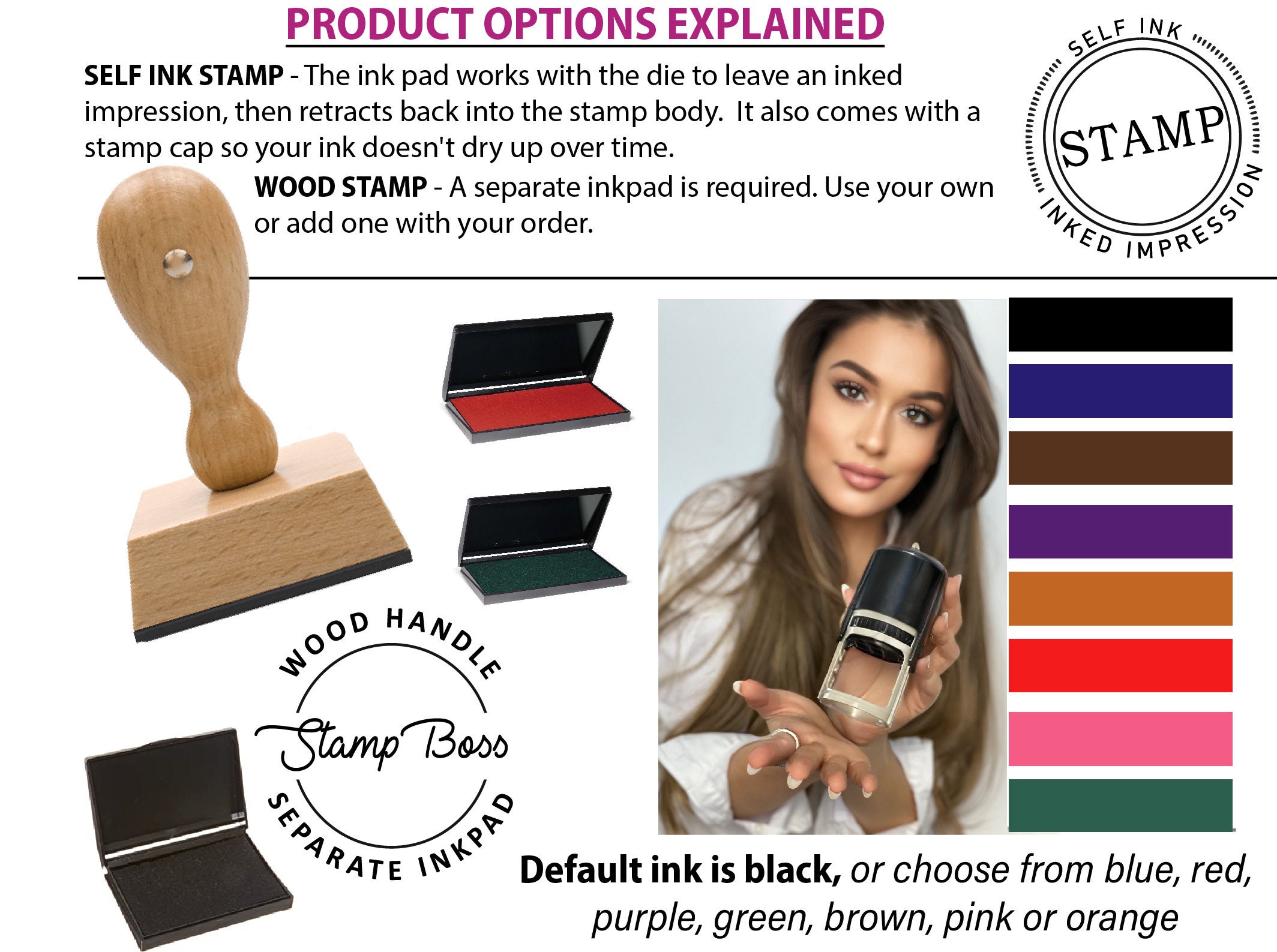 Custom Book Stamp. Self Ink or Wood Handle. Personalized With - Etsy