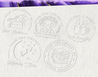 Custom Book Embosser From the Library of Personalized Book Stamp Ex ...