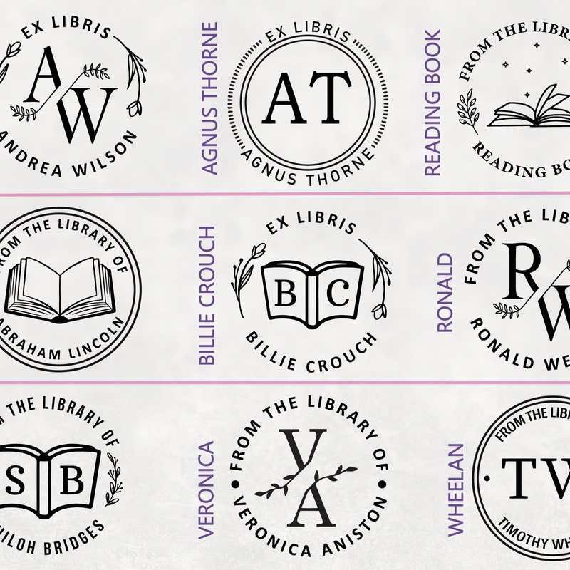 Personalized Book Stamps - Etsy