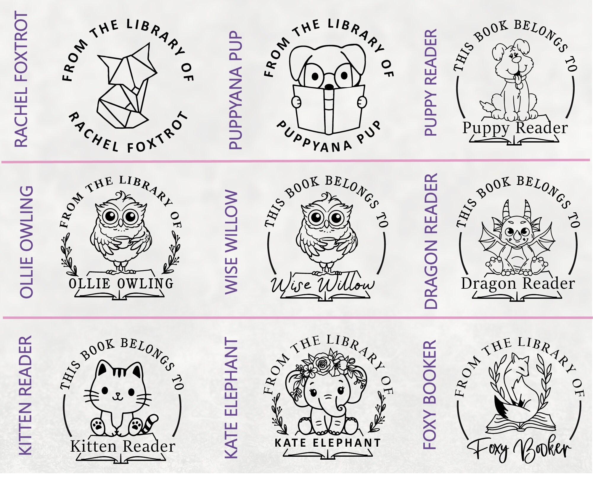 Personalized Book Stamps Great Classroom Teacher Stamps With - Etsy