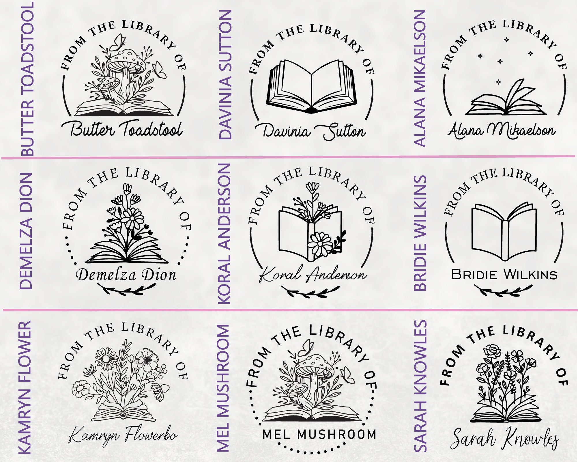 Book Stamper Custom Made From the Library of Book Stamp. - Etsy