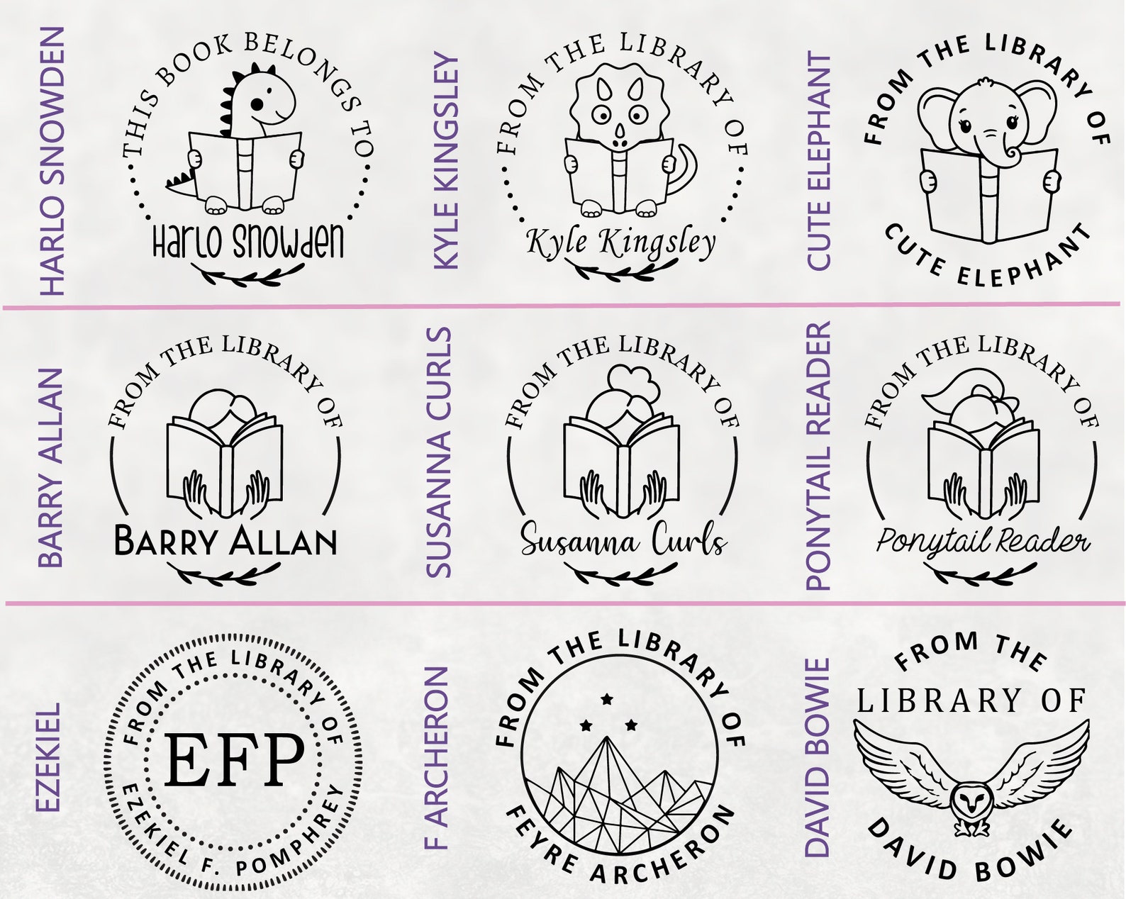 Personalized Stamp for Home or Classroom Library. Book Belongs - Etsy