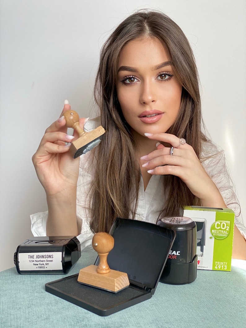 Custom Book Stamp. Self Ink or Wood Handle. Personalized With - Etsy