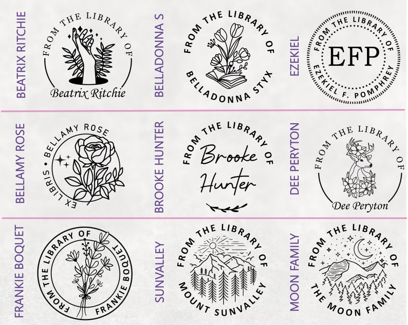 Custom Personal Embosser for Books. Custom Label Your Library - Etsy