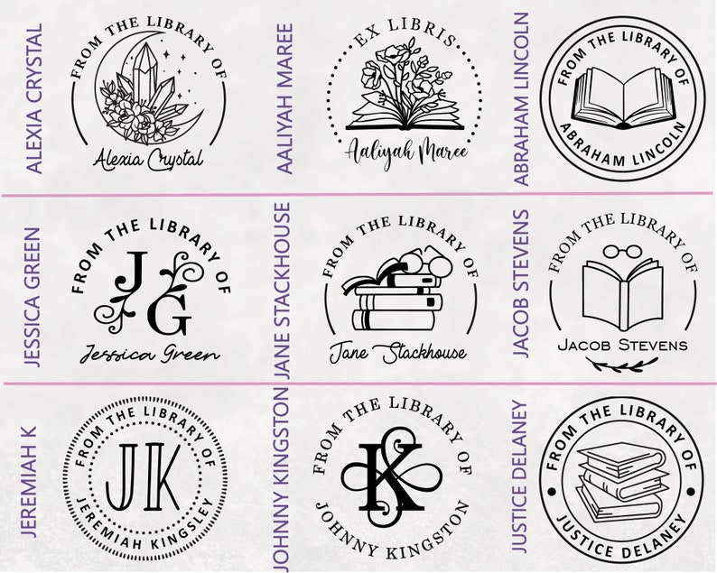 Personalized Stamp for Home or Classroom Library. Book Belongs - Etsy
