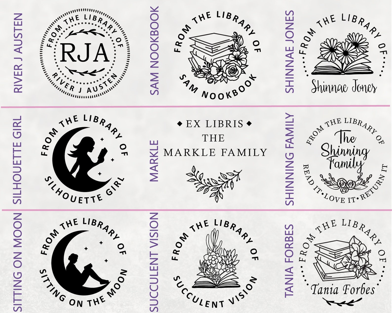 Custom Personal Embosser for Books. Custom Label Your Library - Etsy